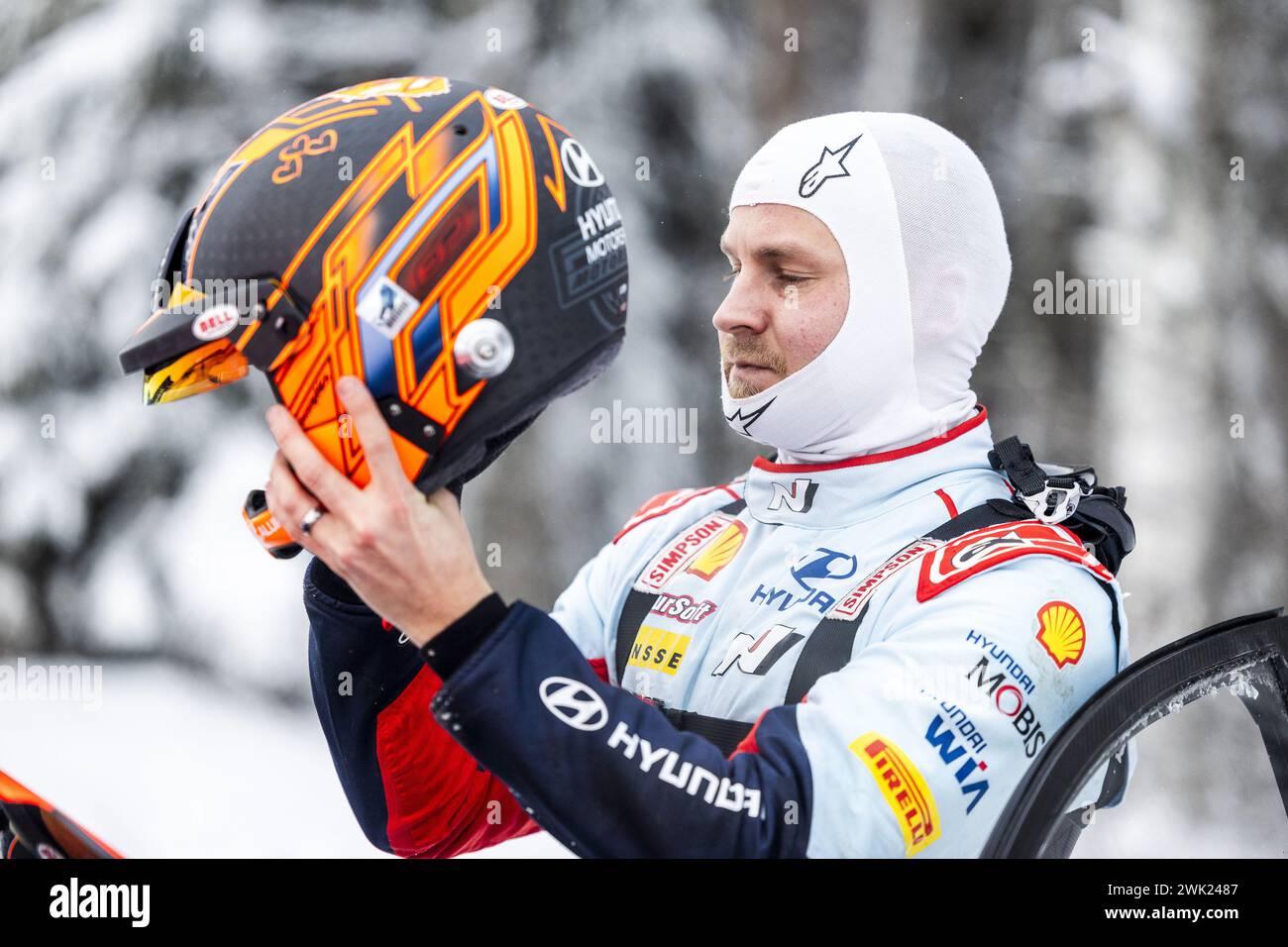 LAPPI Esapekka, Hyundai I20 Rally1, portrait during the Rally Sweden ...