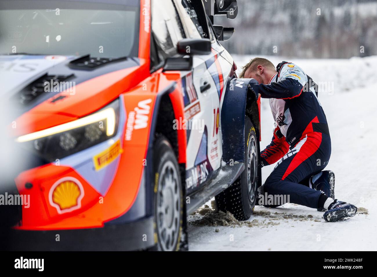 LAPPI Esapekka, Hyundai I20 Rally1, portrait during the Rally Sweden ...
