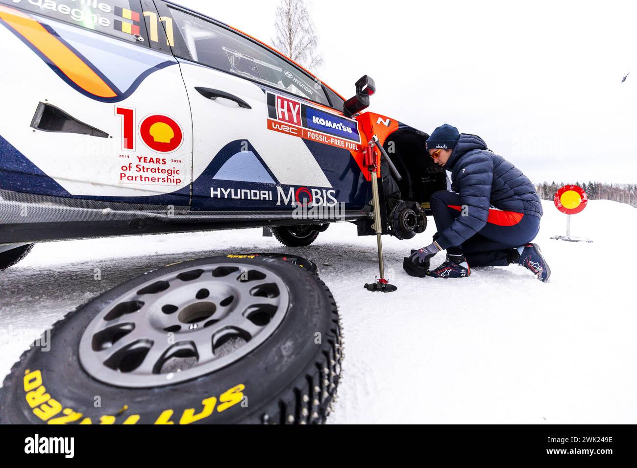NEUVILLE Thierry, Hyundai I20 Rally1, portrait during the Rally Sweden ...