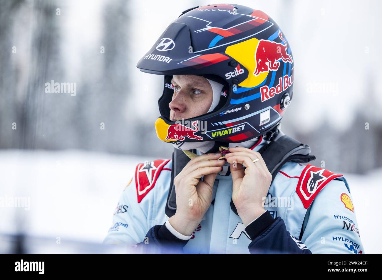 TANAK Ott, Hyundai I20 Rally1, portrait during the Rally Sweden 2024 ...