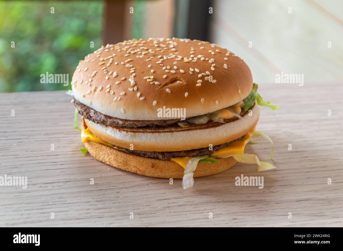 Assevillers, France - August 5, 2023: Grand Big Mac in French McDonald ...