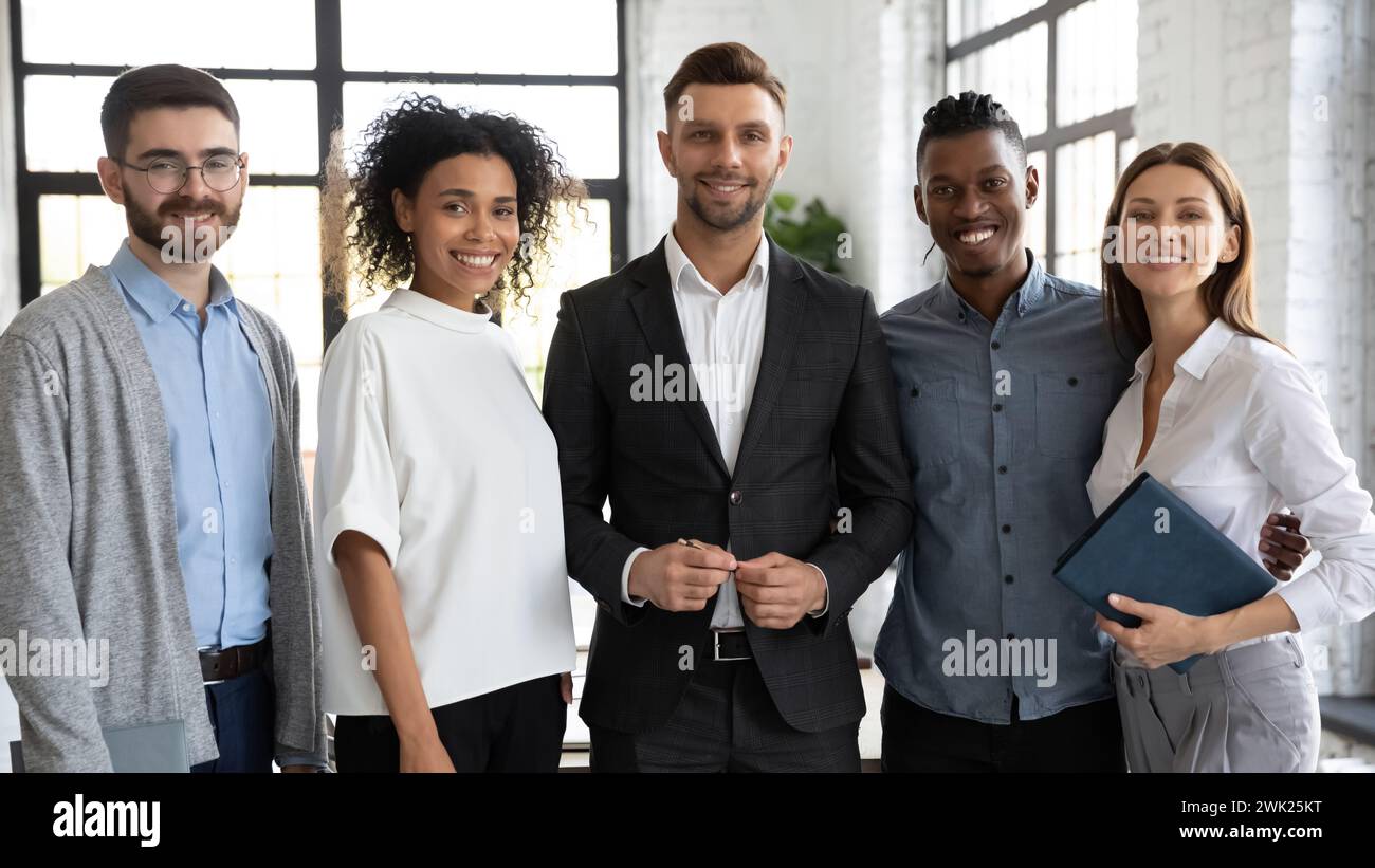 Portrait happy diverse group men hi-res stock photography and images ...