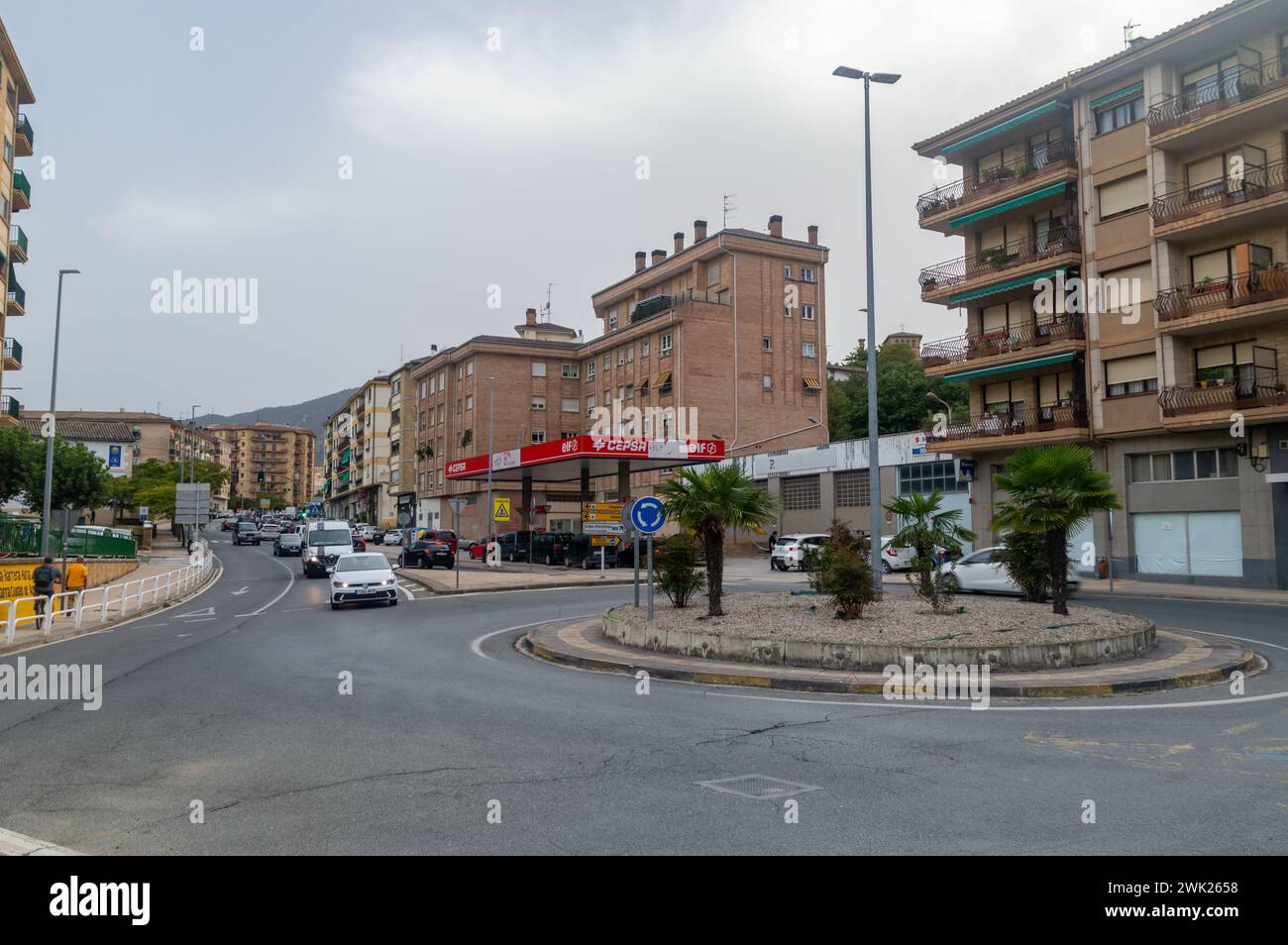Estella-Lizarra, Spain - September 4, 2023: View on roundabout in city ...