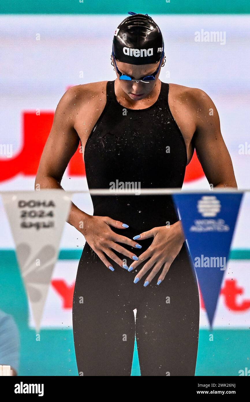 Doha, Qatar. 18th Feb, 2024. Sara Franceschi of Italy prepares to ...