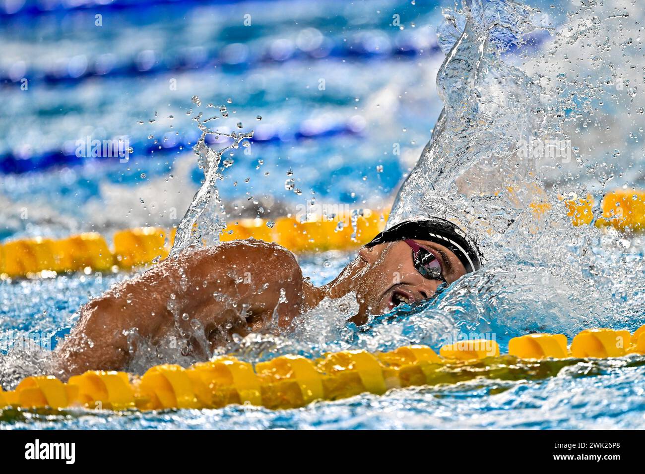 Alberto Razzetti of Italy competes in the Swimming 400m. Ind.Medley men ...