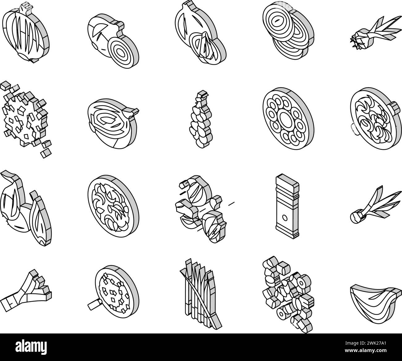 Onion Fresh Vitamin Vegetable isometric icons set vector Stock Vector ... Onion Fresh Vitamin Vegetable isometric icons set vector Stock Vector ...