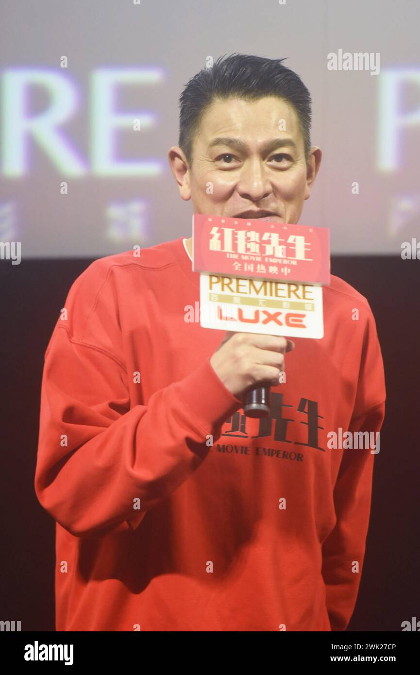 Hong Kong actor, singer-songwriter and film producer Andy Lau promotes ...