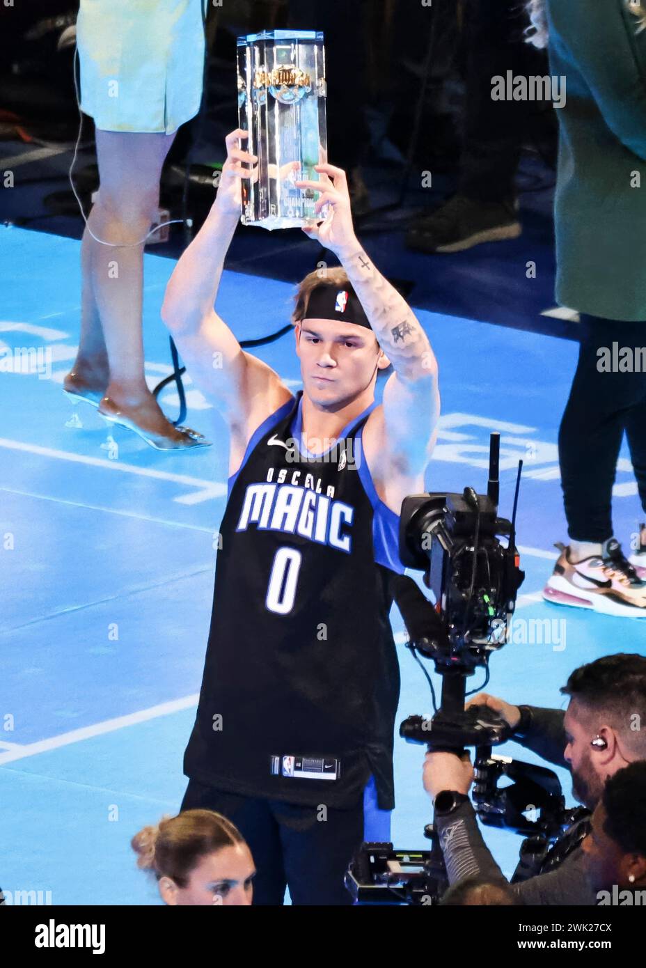 Indianapolis, USA. 17th Feb, 2024. Osceola Magic guard Mac McClung ...