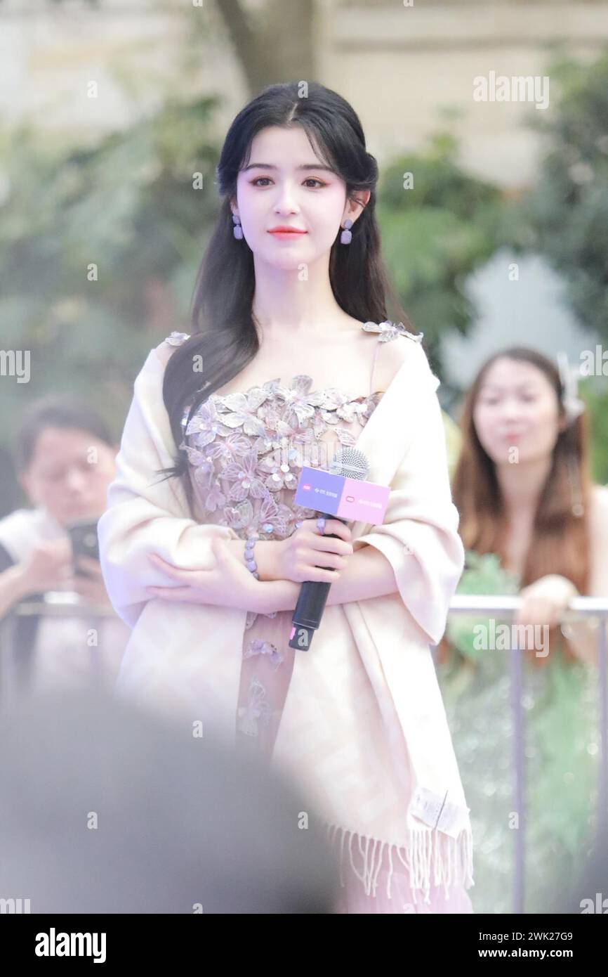 Chinese actress, dancer and model Hankiz Omar attends an activity in ...