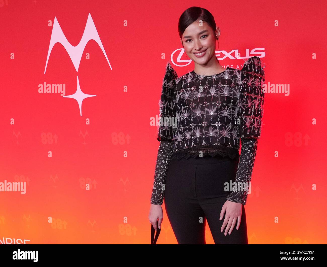 Los Angeles, USA. 17th Feb, 2024. Liza Soberano arrives at the 88rising ...