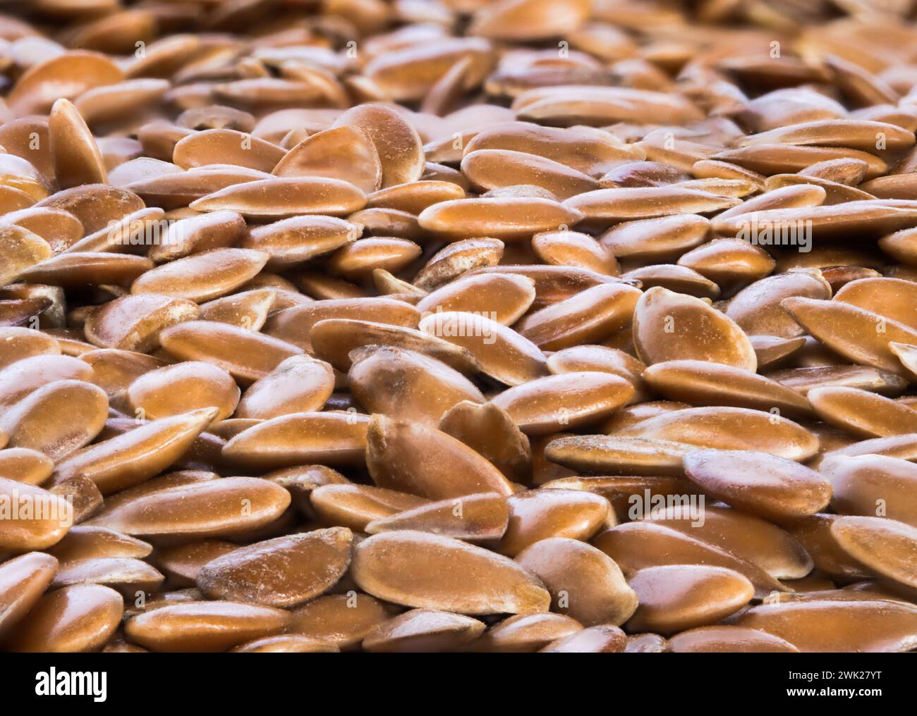 Macro photography of a pile of flax seeds Stock Photo - Alamy