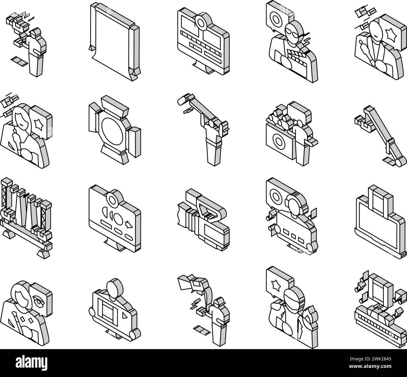 Tv production team studio Black and White Stock Photos & Images - Alamy