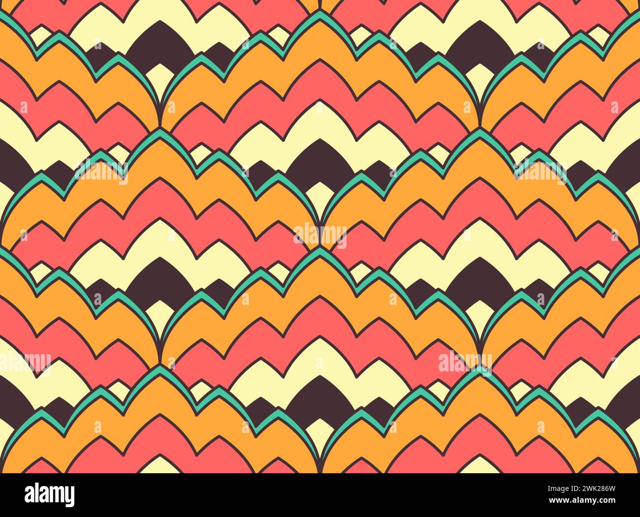 Flame stitch embroidery Stock Vector Images - Alamy