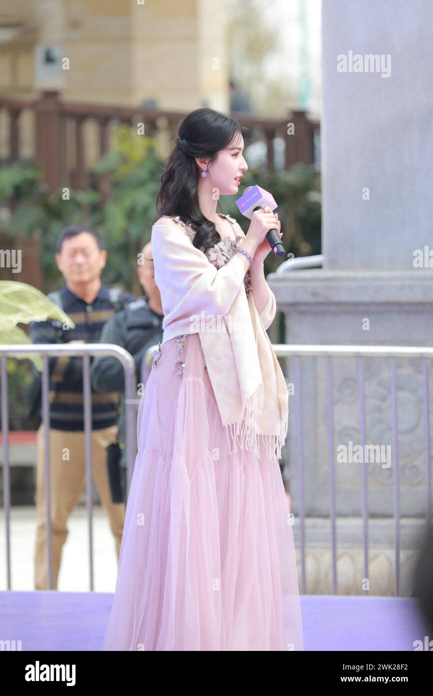 Chinese actress, dancer and model Hankiz Omar attends an activity in ...