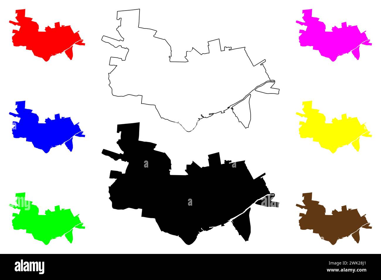 Pinsk outline map hi-res stock photography and images - Alamy