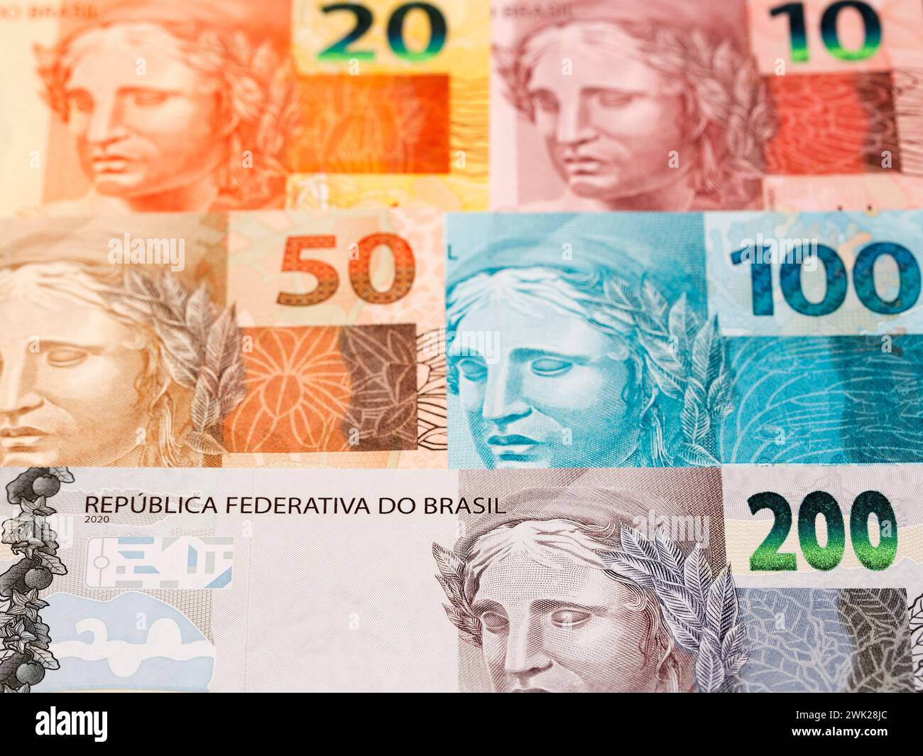 Brazilian money - Real a business background Stock Photo - Alamy
