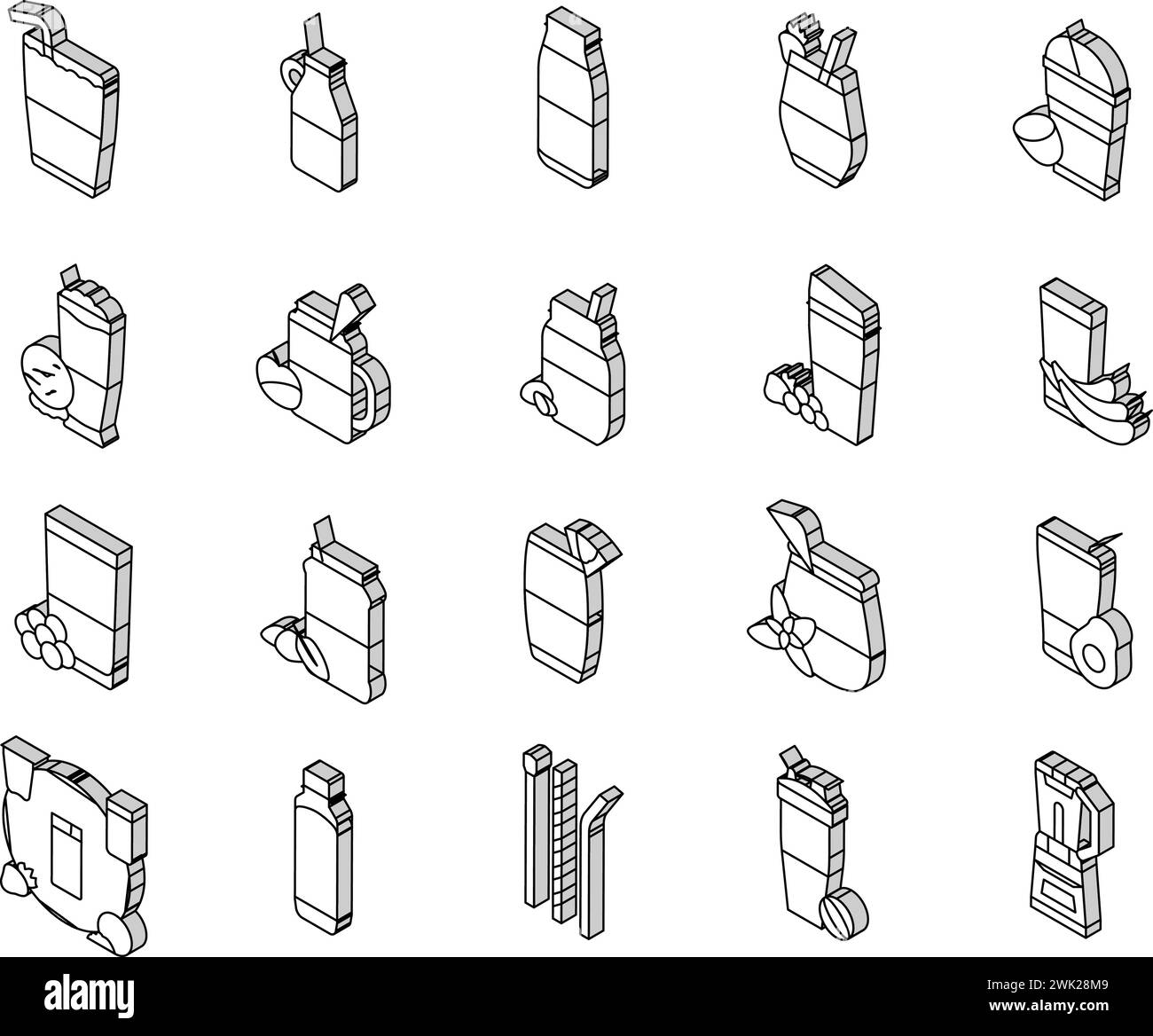 smoothie fruit juice food shake isometric icons set vector Stock Vector ...