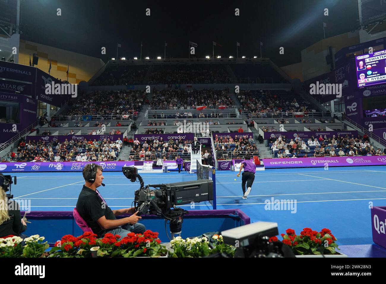 Some moments from the final of the Qatar TotalEnergies Open 2024 played ...