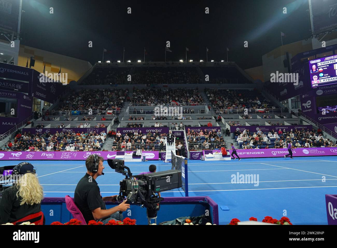 Some moments from the final of the Qatar TotalEnergies Open 2024 played ...