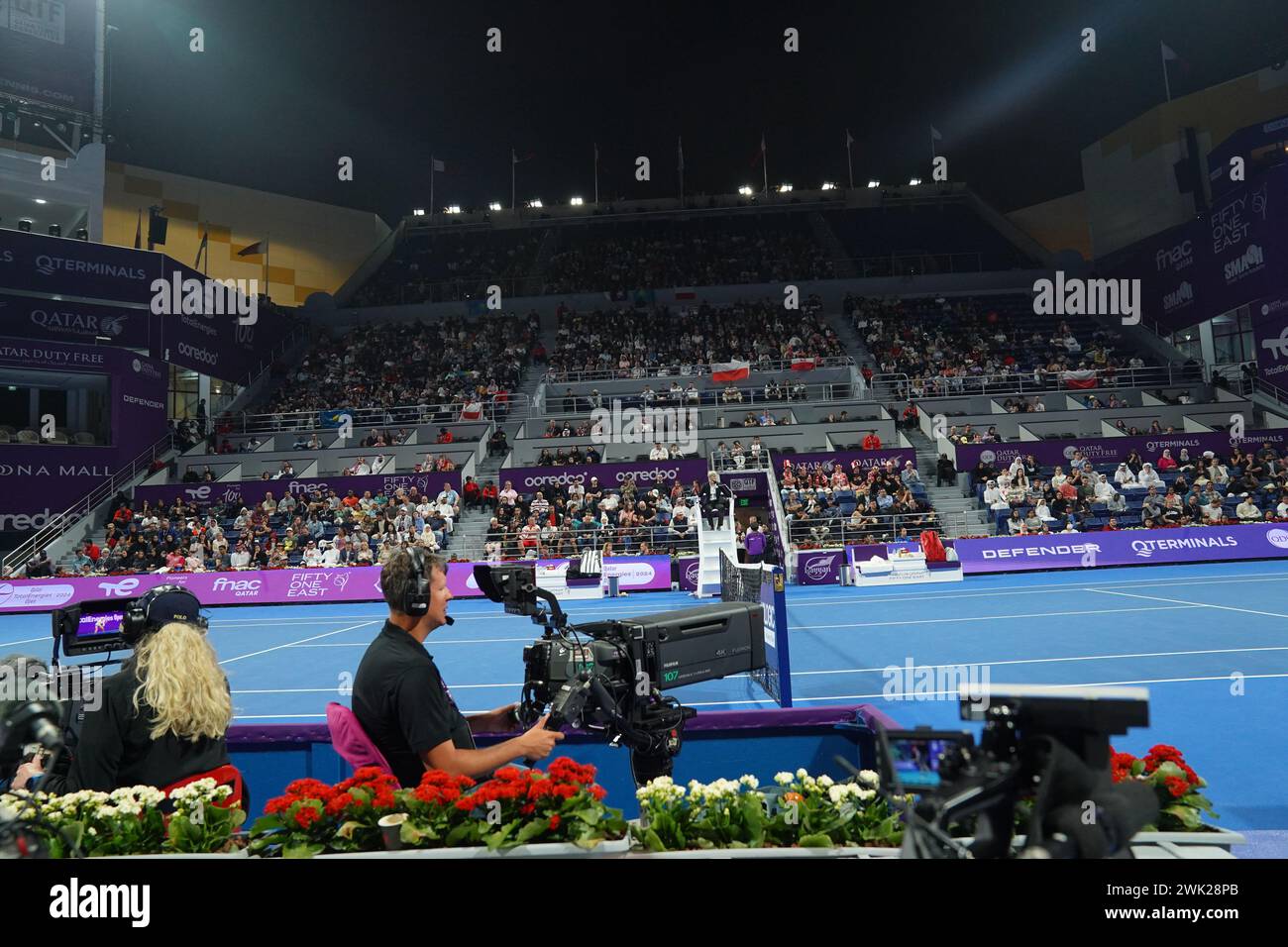 Some moments from the final of the Qatar TotalEnergies Open 2024 played ...