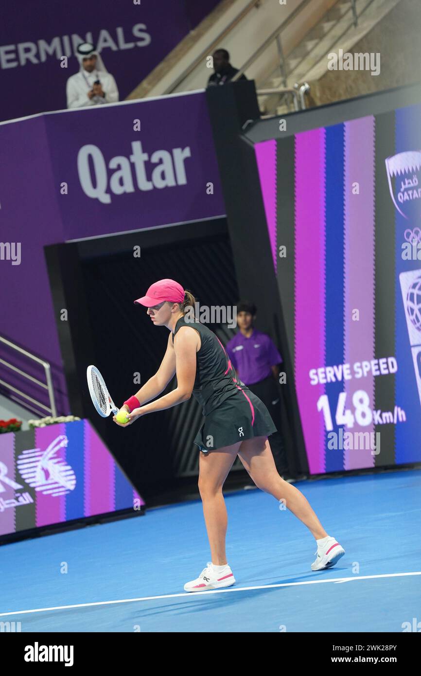 Some moments from the final of the Qatar TotalEnergies Open 2024 played ...
