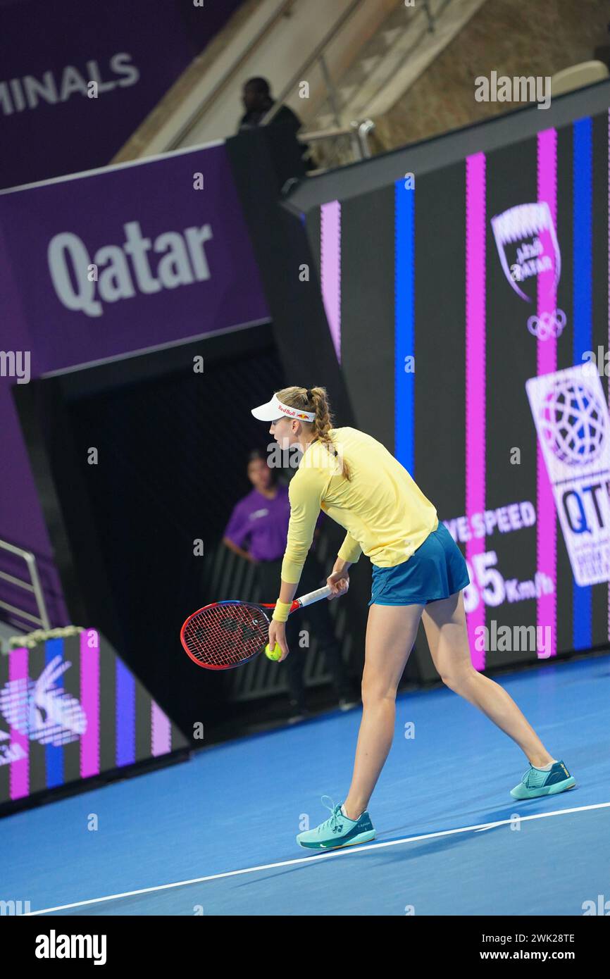 Some moments from the final of the Qatar TotalEnergies Open 2024 played ...