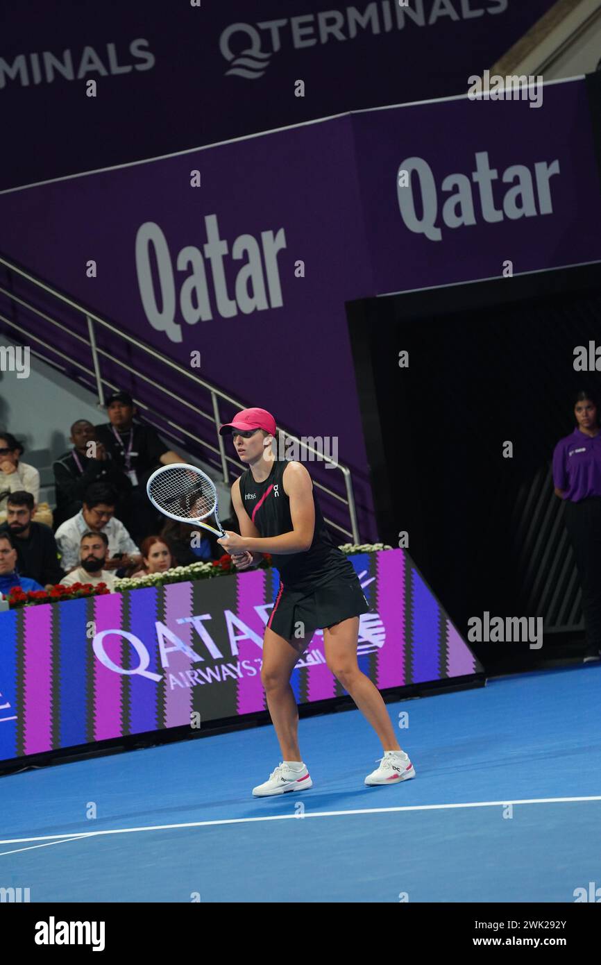 Some moments from the final of the Qatar TotalEnergies Open 2024 played ...