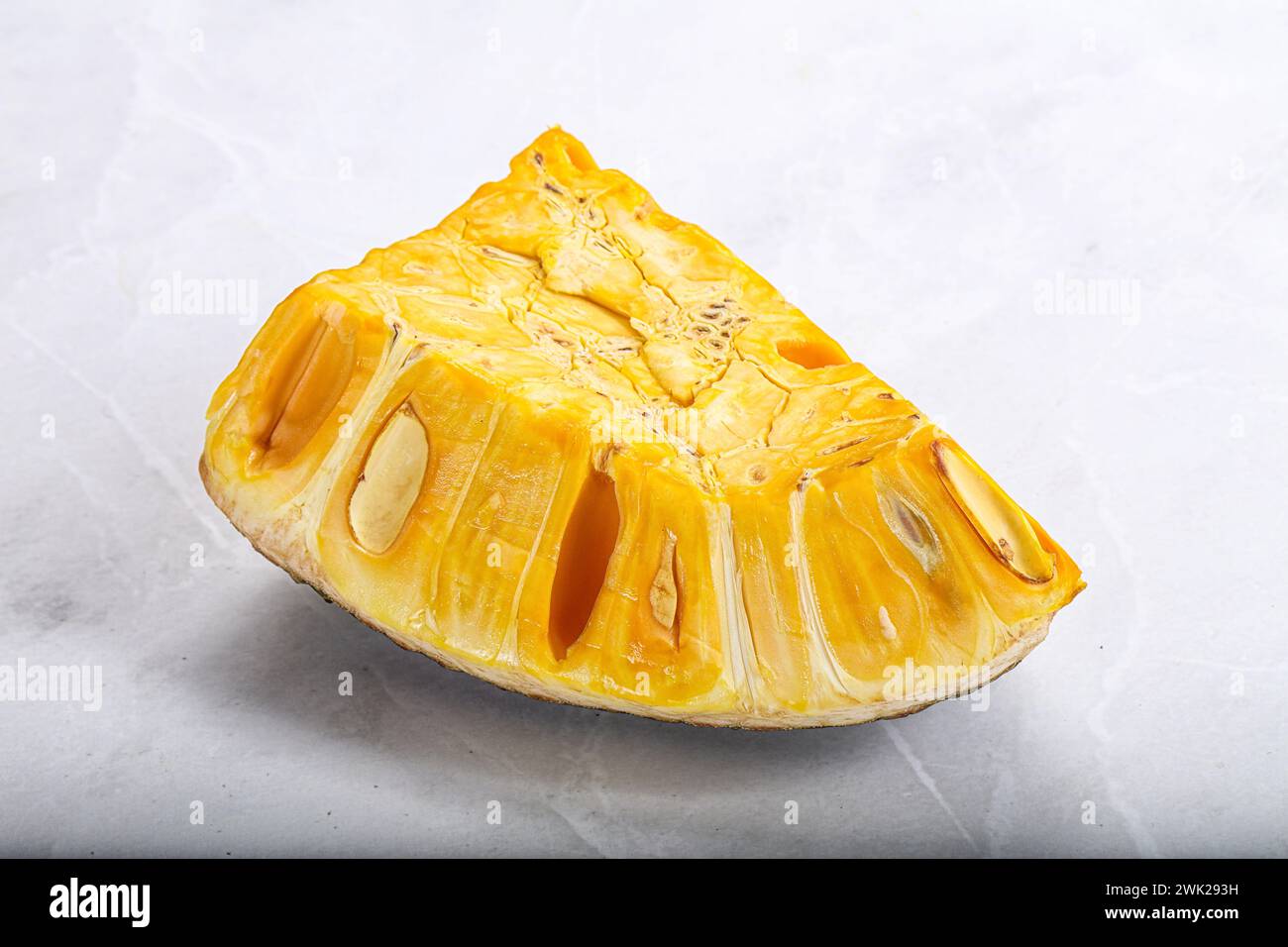 Tropical exotic sweet juicy Jackfruit half Stock Photo - Alamy