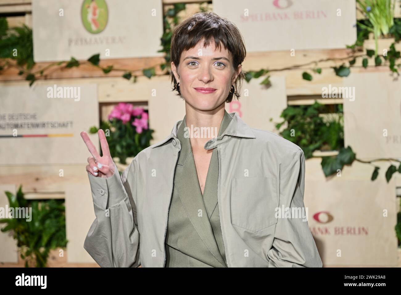 Berlin, Germany. 17th Feb, 2024. Liv Lisa Fries comes to the MMB-Party ...