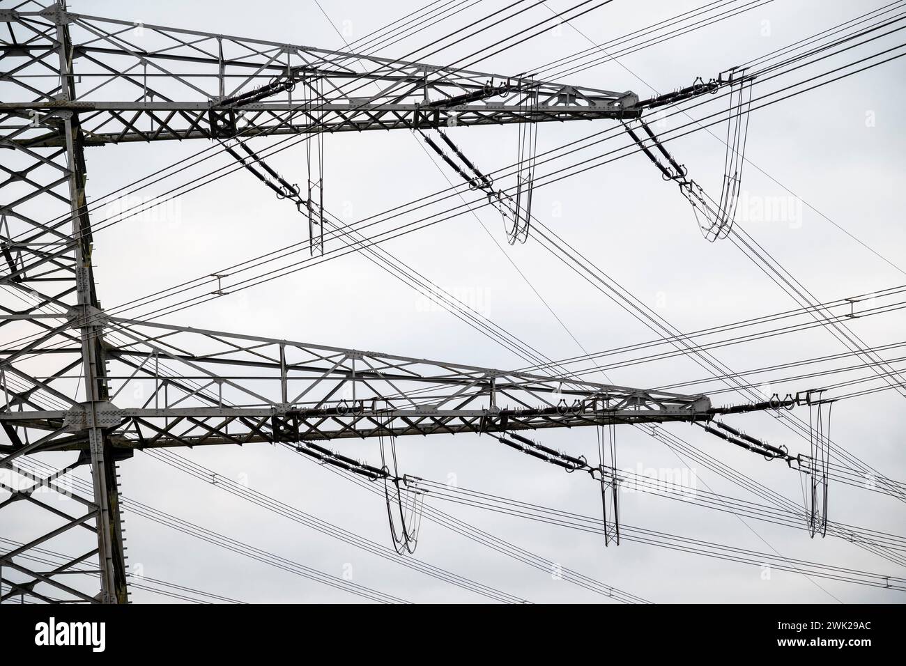 Extra high voltage power lines hi-res stock photography and images - Alamy