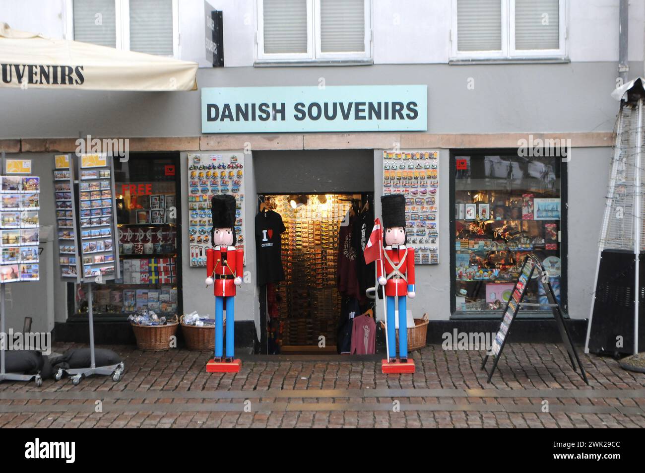 Copenhagen, Denmark /16 February 2024/. Danish souvenirs shop in danish ...