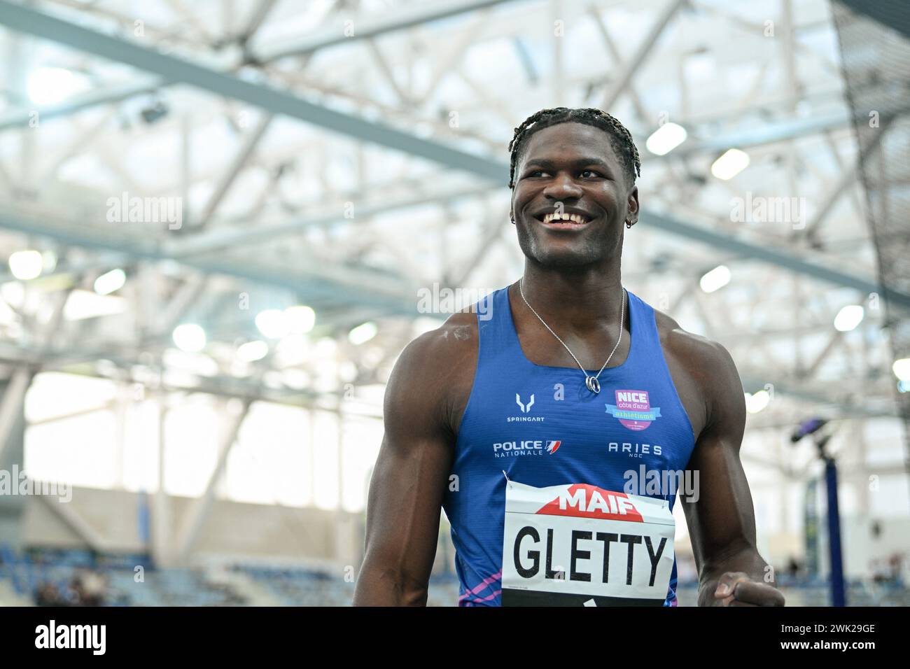 Miramas, France. 17th Feb, 2024. Makenson Gletty seen during the 2024 ...
