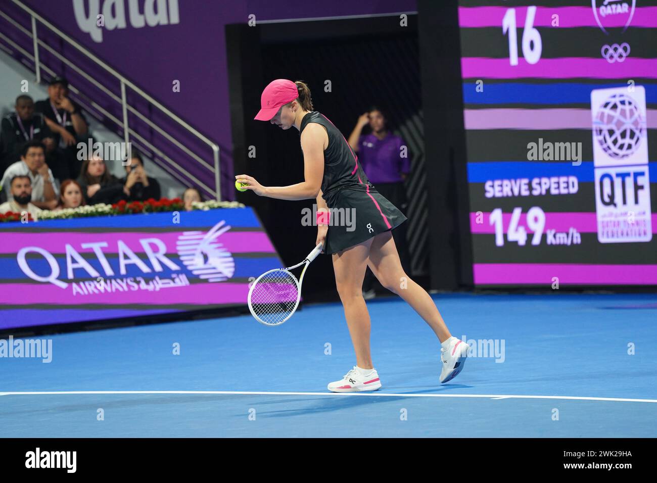 Some moments from the final of the Qatar TotalEnergies Open 2024 played ...