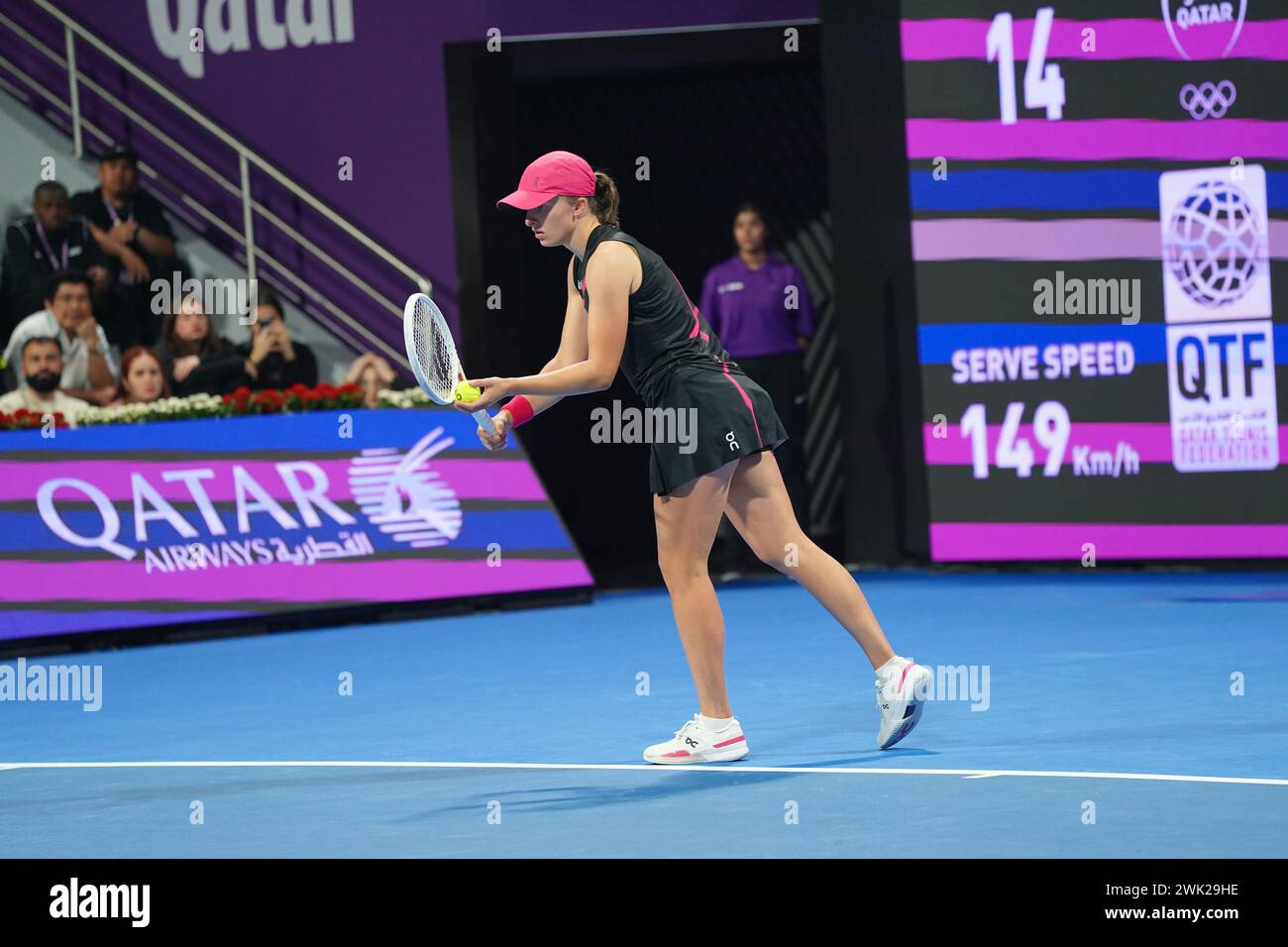 Some moments from the final of the Qatar TotalEnergies Open 2024 played ...