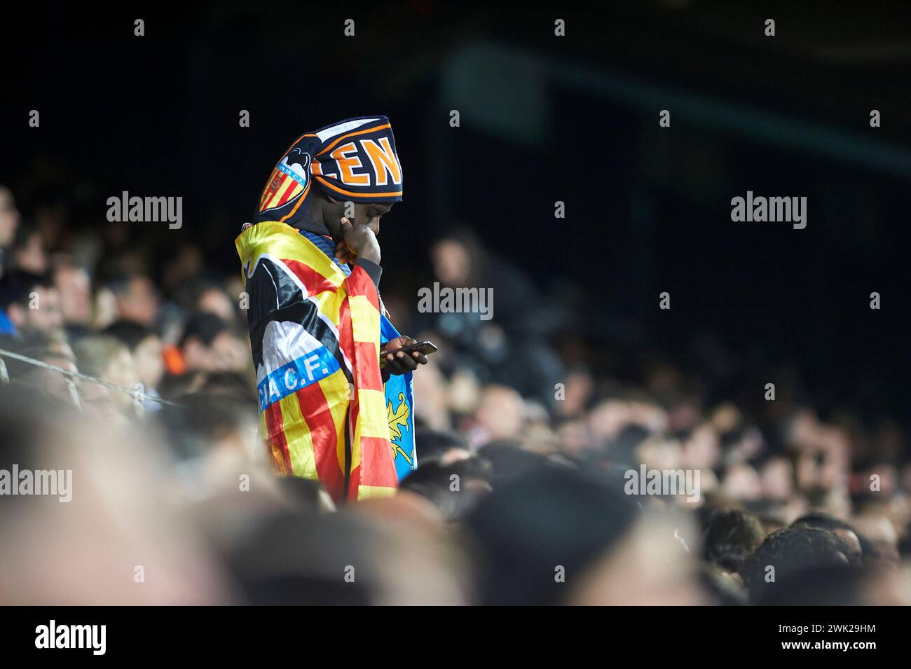 Valencia CF Fan in action during the La Liga EA Sport Regular Season ...