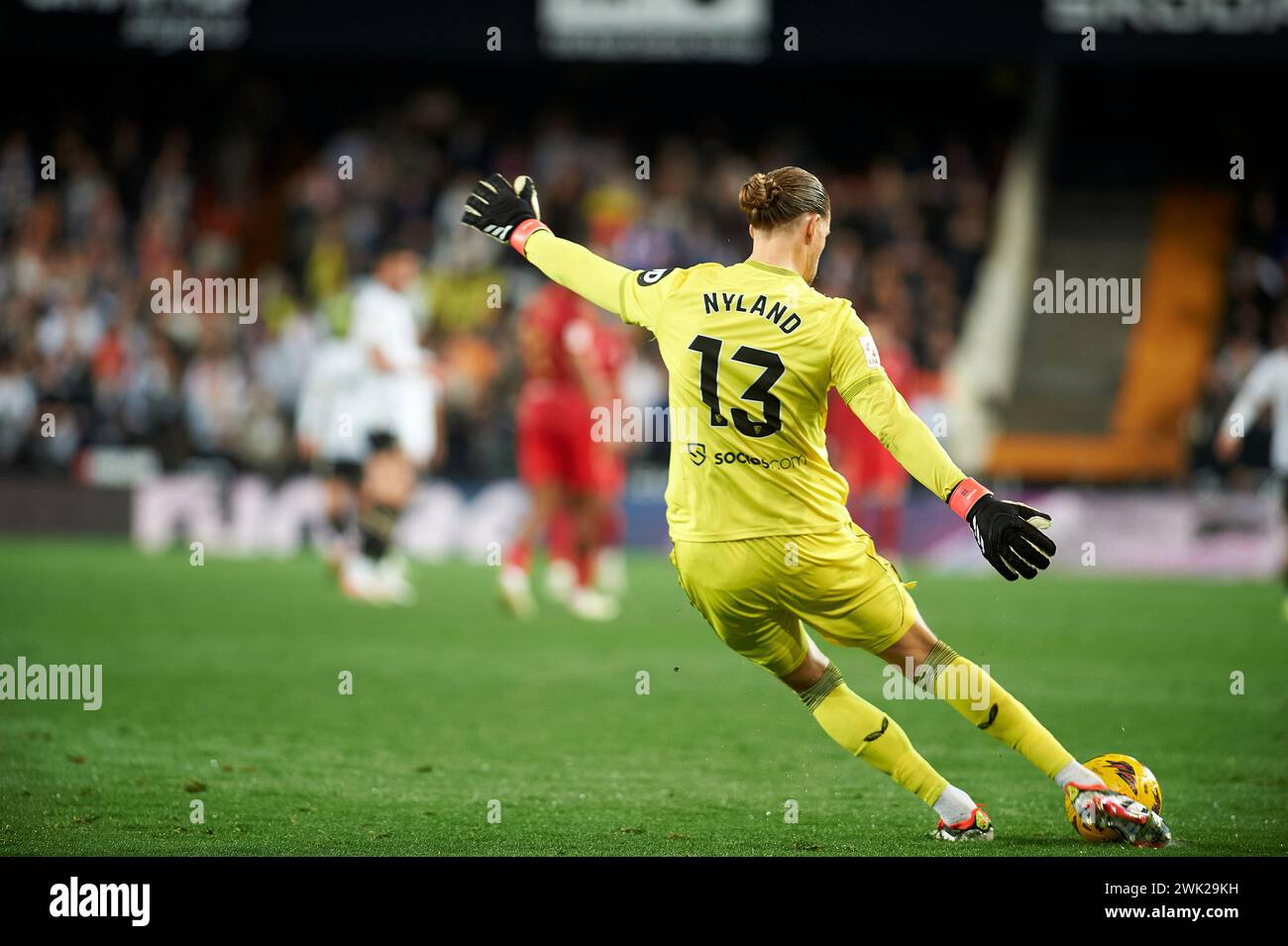Orjan Nyland of Sevilla FC in action during the La Liga EA Sport ...