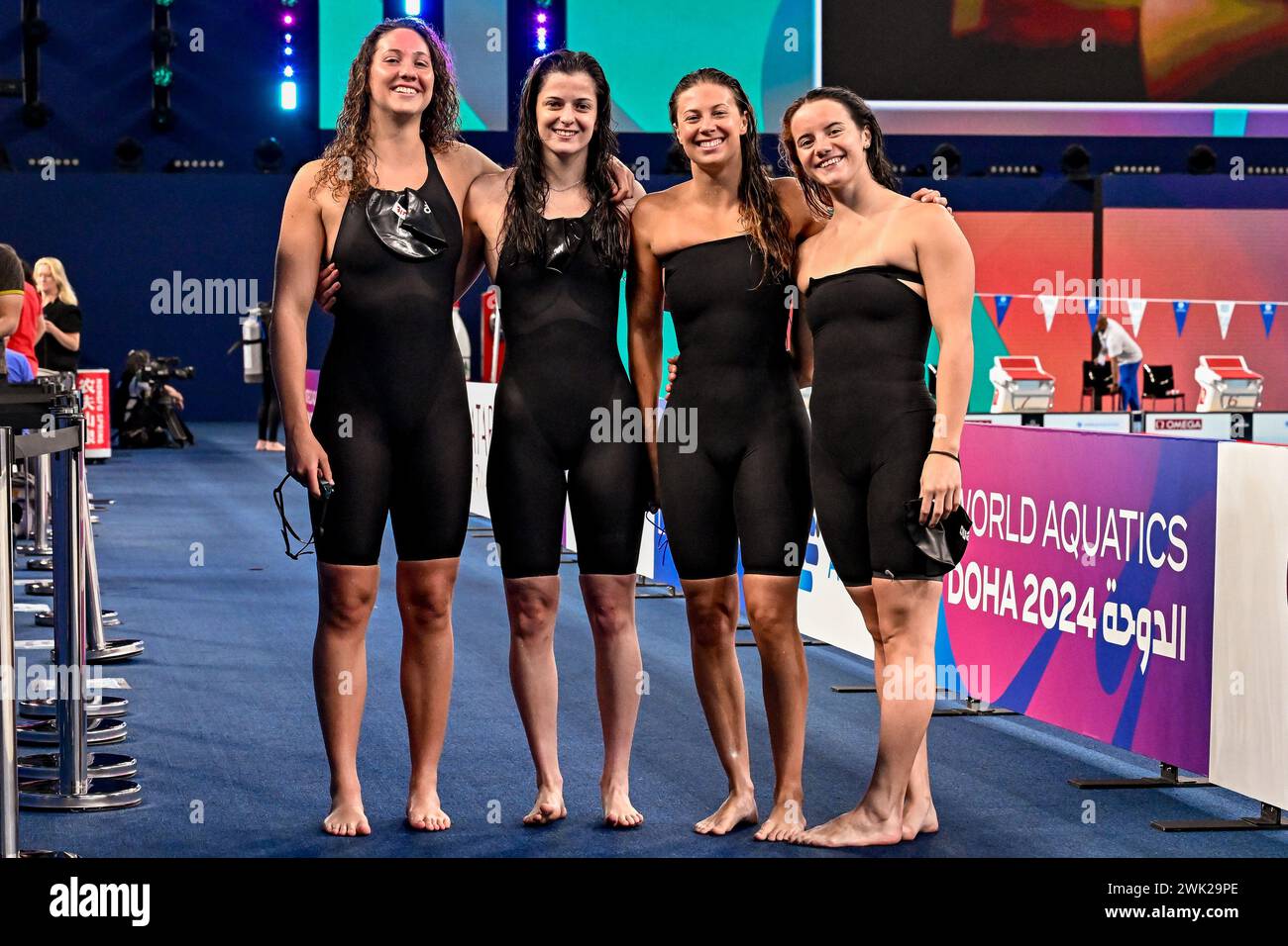 Doha, Qatar. 18th Feb, 2024. Chiara Tarantino, Costanza Cocconcelli ...