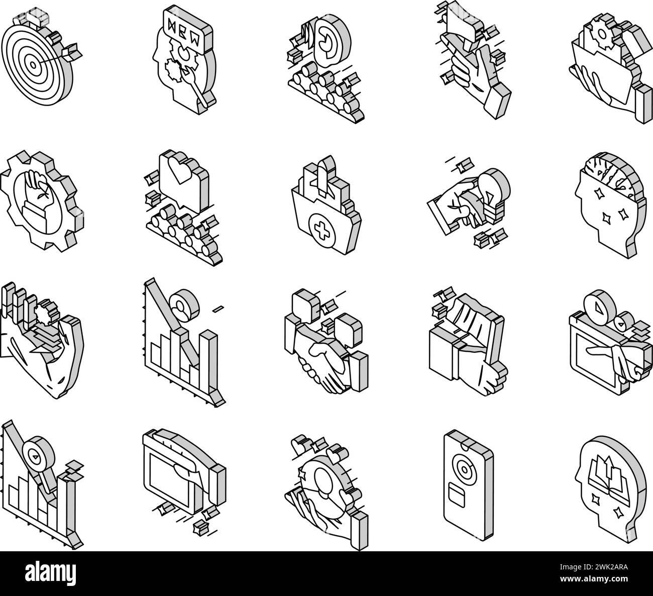 leadership business success team isometric icons set vector Stock Vector Image & Art - Alamy