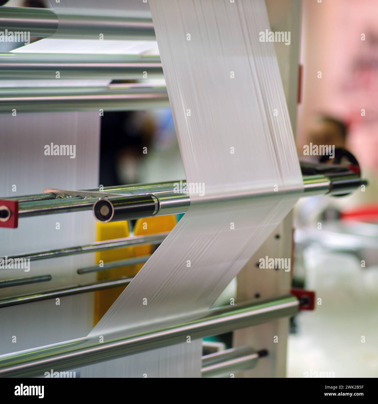 The process of manufacturing plastic products in automated production ...