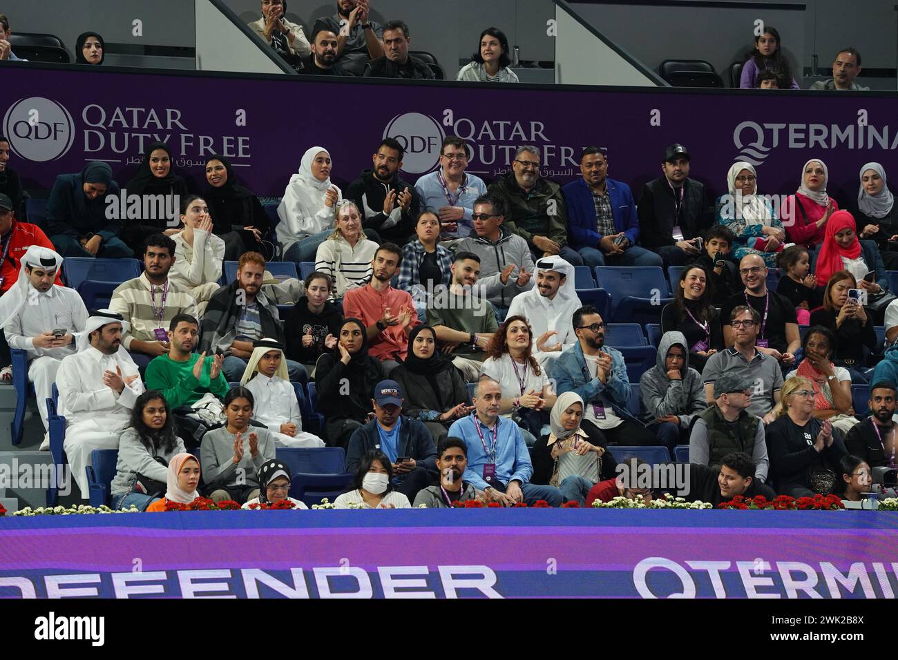 Some moments from the final of the Qatar TotalEnergies Open 2024 played ...