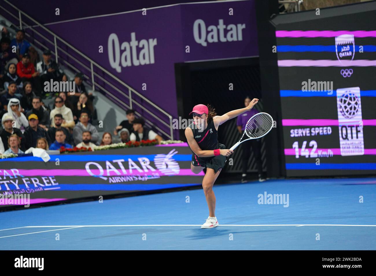 Some moments from the final of the Qatar TotalEnergies Open 2024 played ...