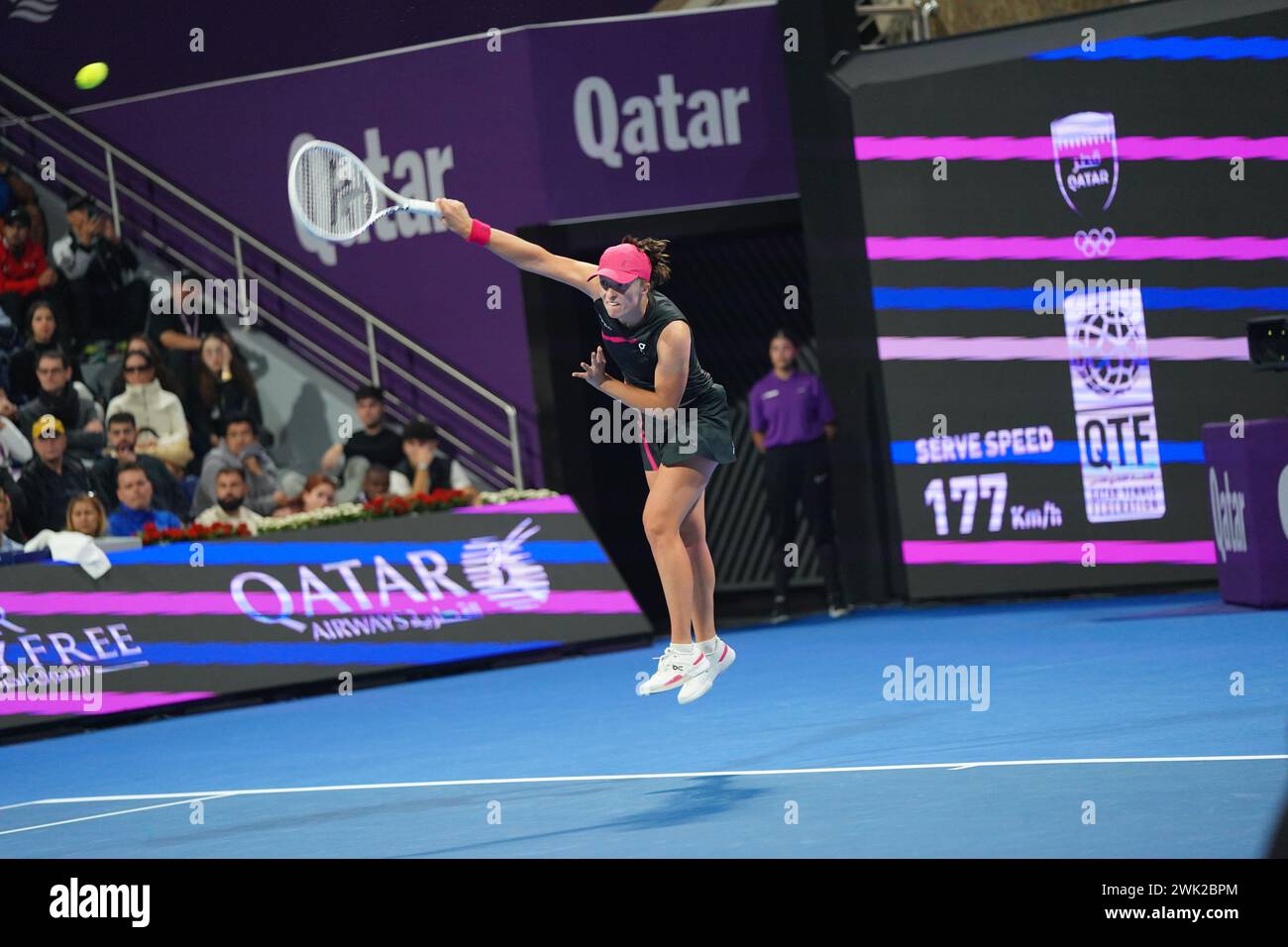 Some moments from the final of the Qatar TotalEnergies Open 2024 played ...