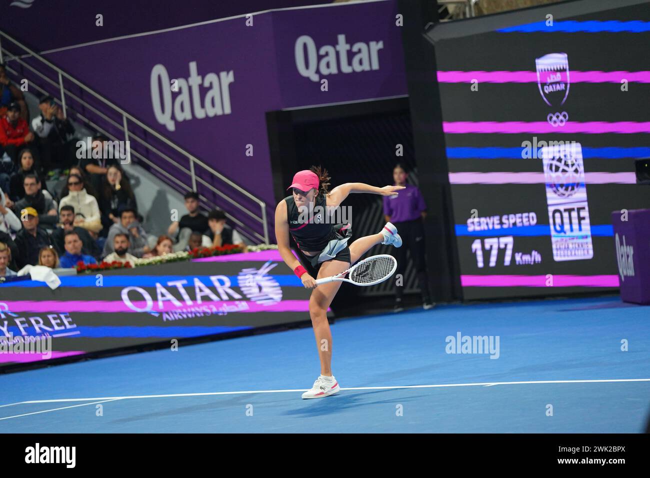 Some moments from the final of the Qatar TotalEnergies Open 2024 played ...