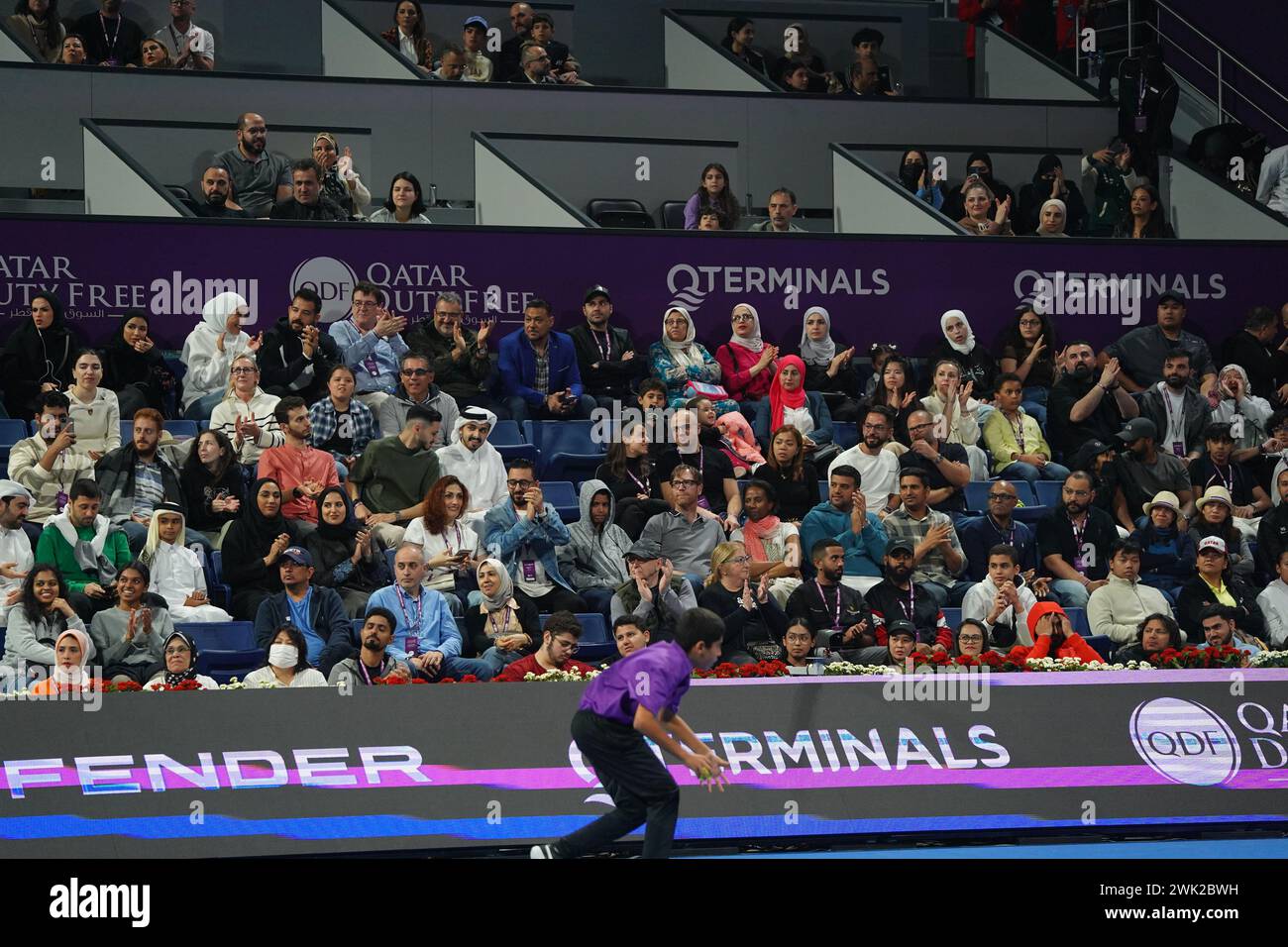 Some moments from the final of the Qatar TotalEnergies Open 2024 played ...