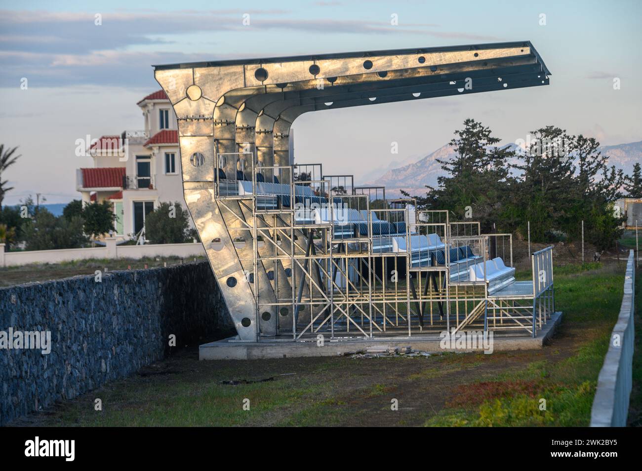 stands at a football stadium in Cyprus Stock Photo - Alamy