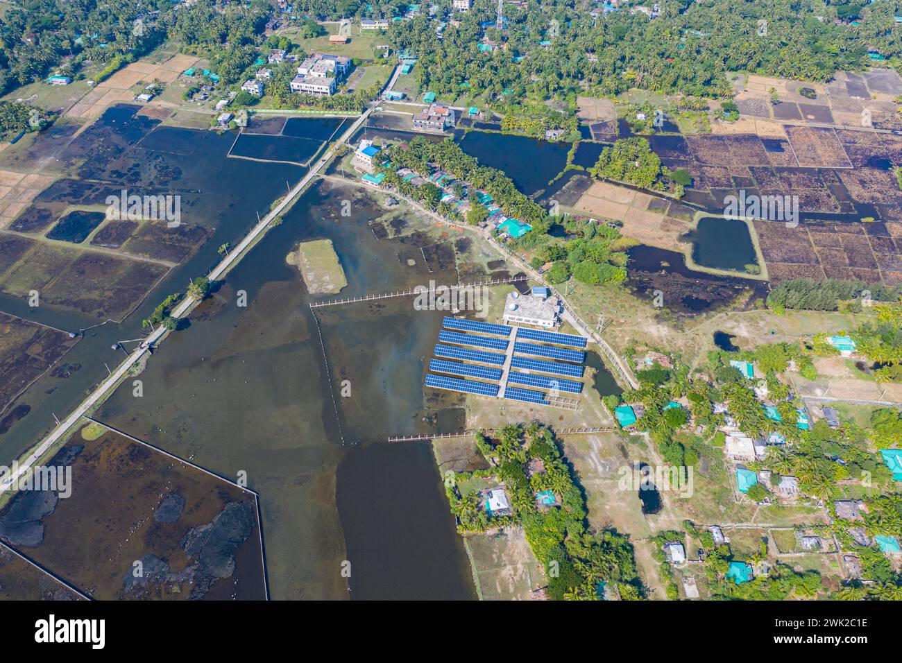Aerial view of the Saint Martin's Island, locally known as Narikel ...