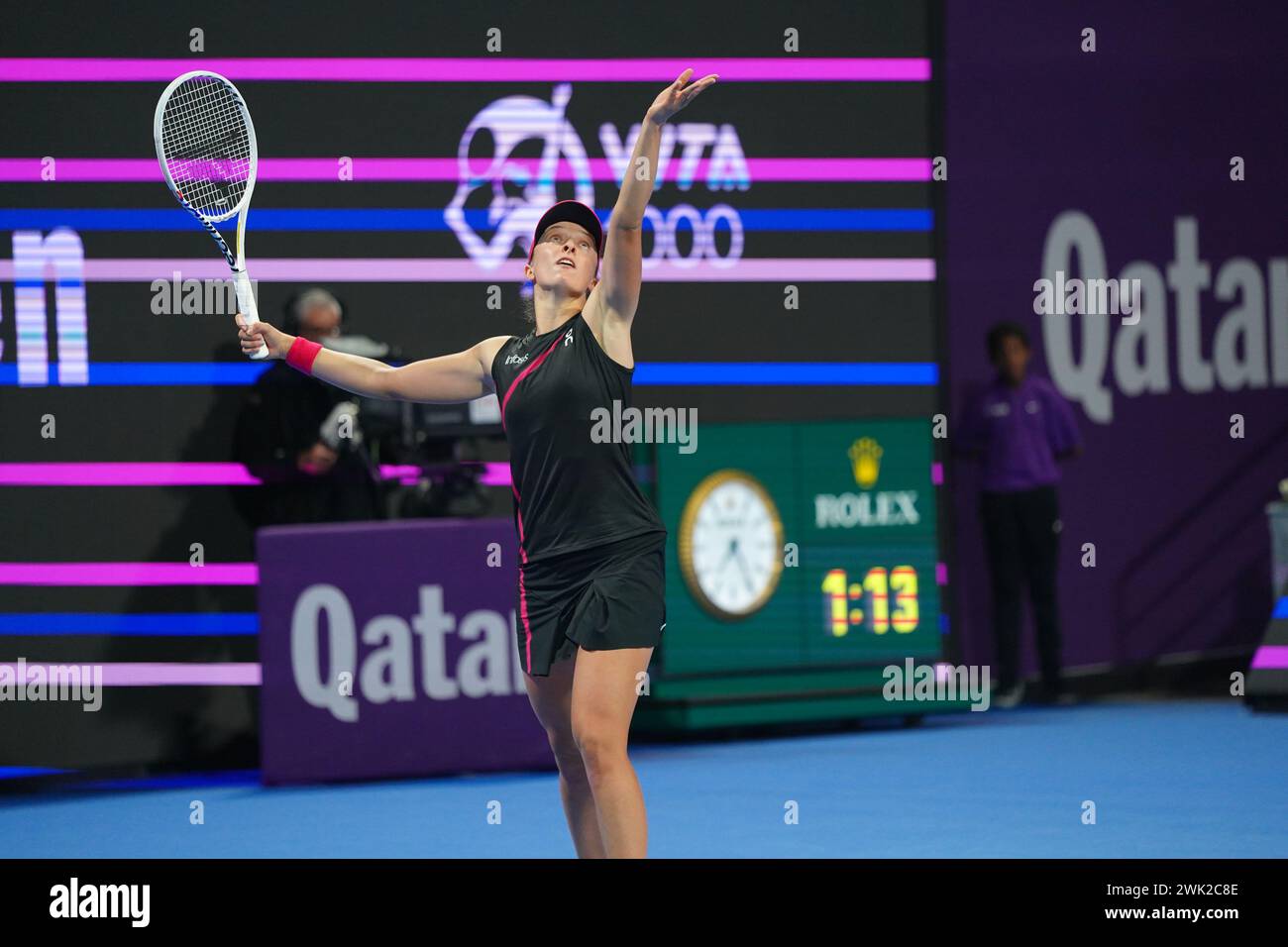 Some moments from the final of the Qatar TotalEnergies Open 2024 played ...