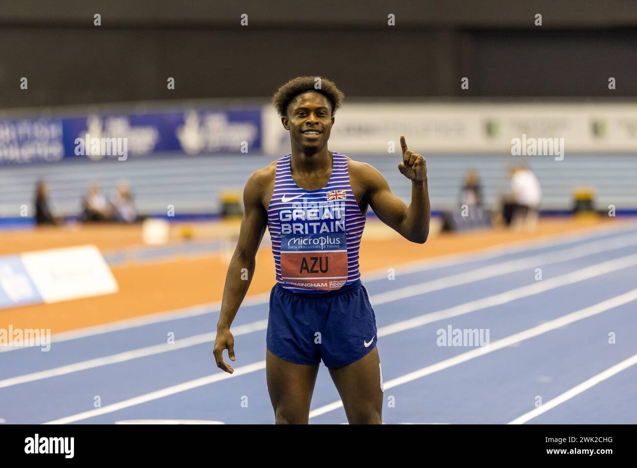 Birmingham, 17 February 2024, 60m Men Final winner- AZU Jeremiah ...