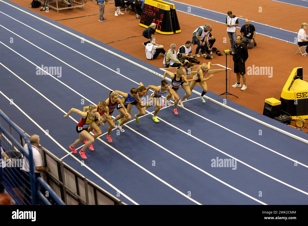 Birmingham, 17 February 2024, 1500m Women Heats start line, Credit ...