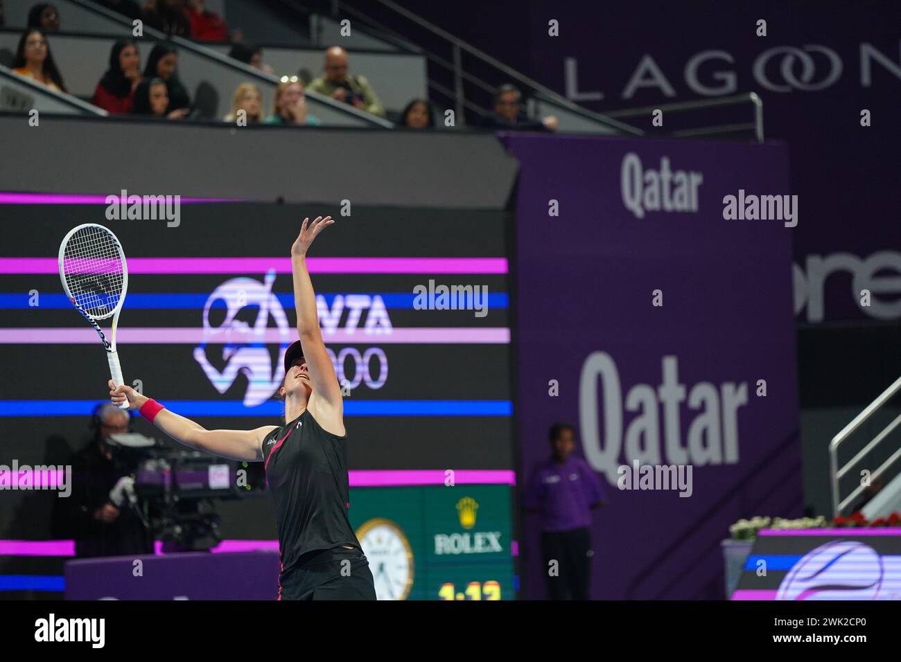 Some moments from the final of the Qatar TotalEnergies Open 2024 played ...